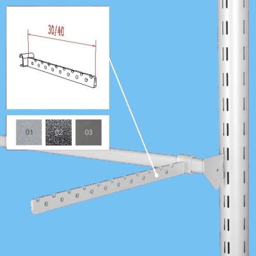 Flat straight hanger/arm for oval bar 30 cm 248 A-KX-Z-2-30 - Montip ...